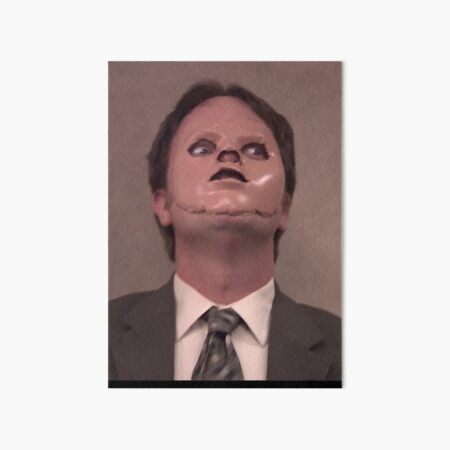 "THE OFFICE DWIGHT MASK FIRST AID FAIL CPR" Art Board Print by ...