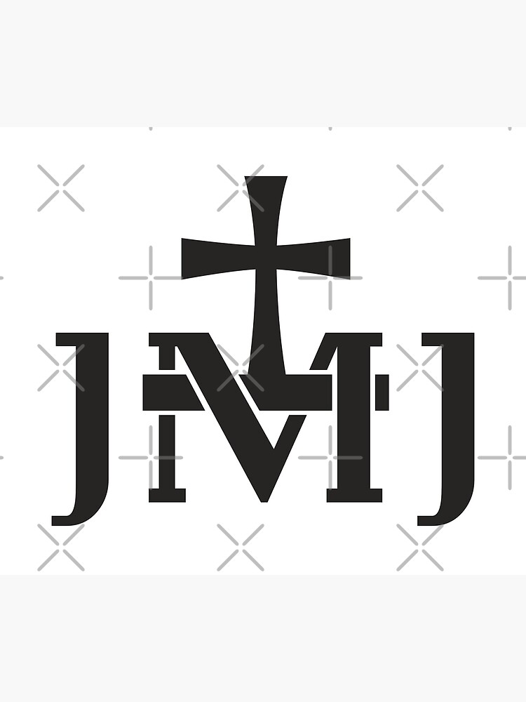 "JMJ Jesus Mary Joseph Insignia" Poster for Sale by Beltschazar | Redbubble