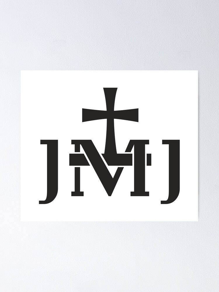 "JMJ Jesus Mary Joseph Insignia" Poster for Sale by Beltschazar | Redbubble