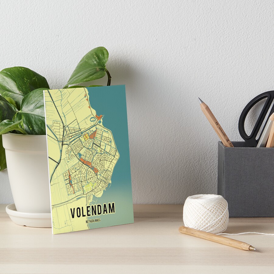 "Volendam netherlands map - map wall art custom" Art Board Print by ...