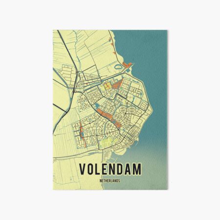 "Volendam netherlands map - map wall art custom" Art Board Print by ...