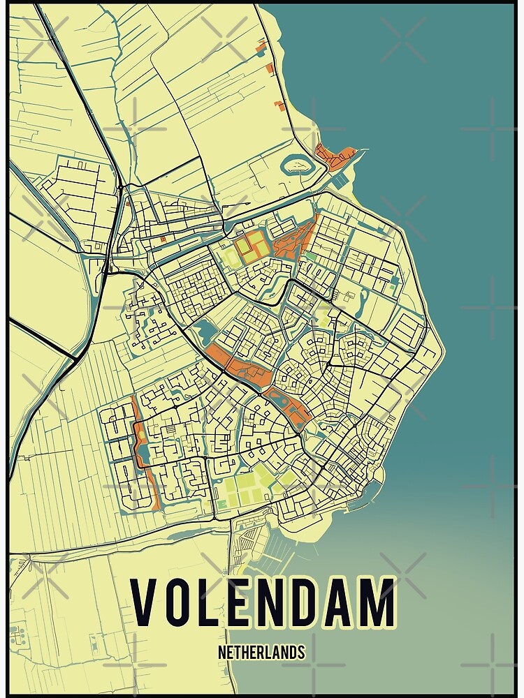 "Volendam netherlands map - map wall art custom" Photographic Print by ...