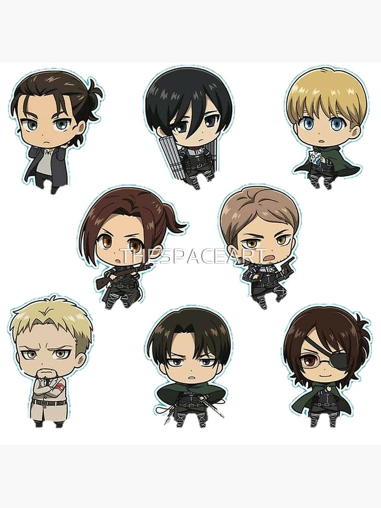 "AOT CHIBI PACK" Art Print by THESPACEART | Redbubble