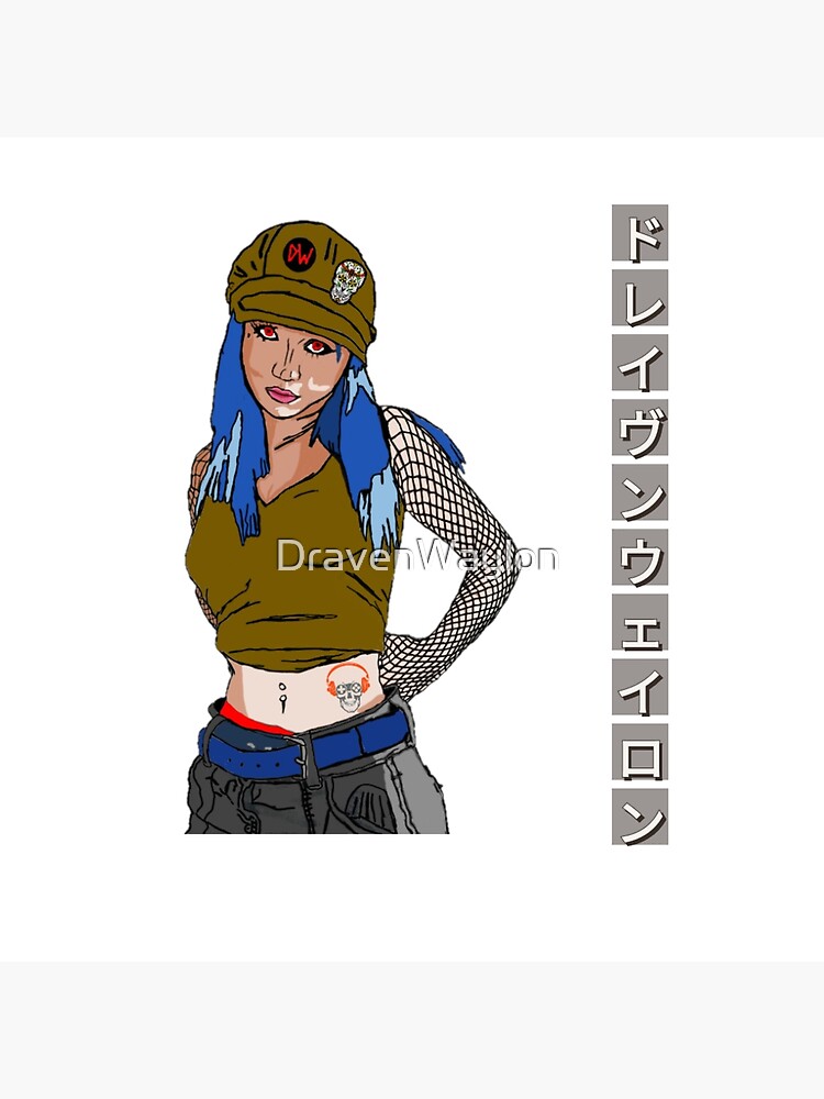 Punk Rock Anime Girl Poster For Sale By Dravenwaylon Redbubble