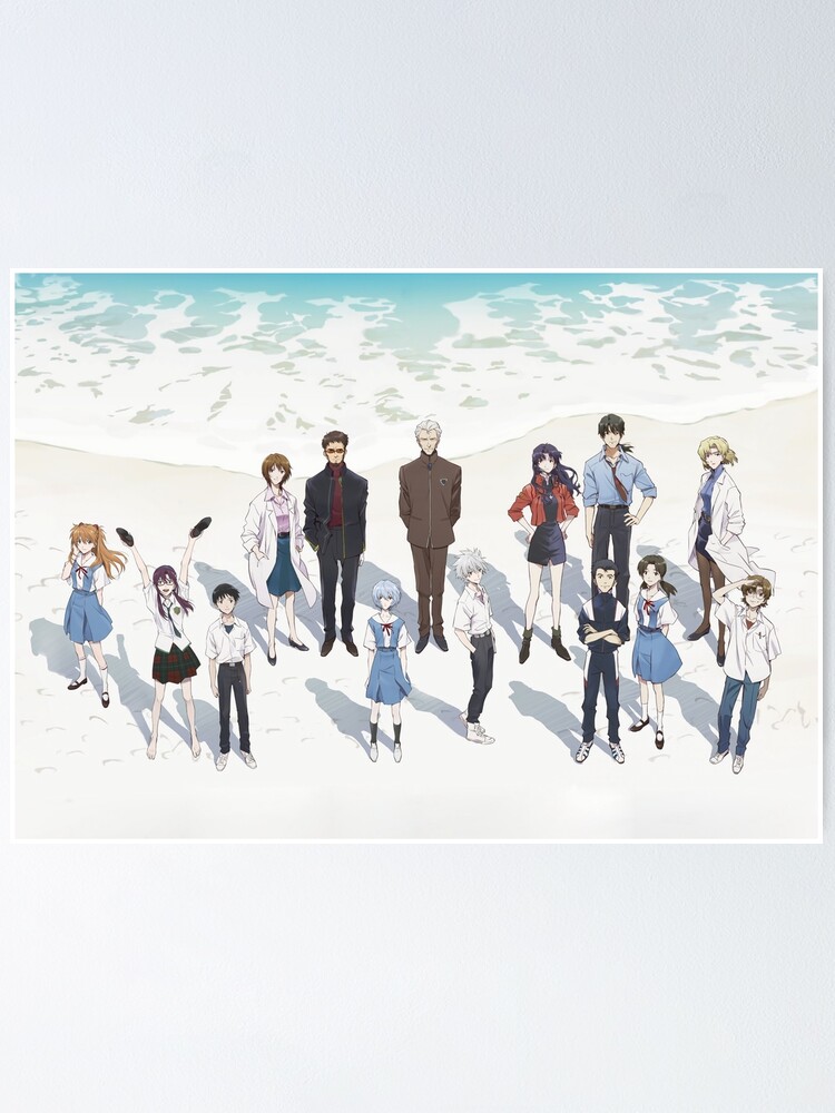 "Rebuild Of Evangelion All Characters at Beach " Poster for Sale by ...