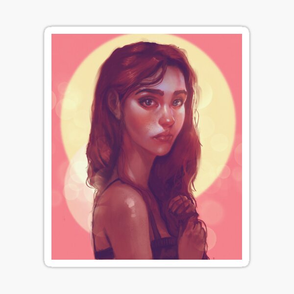 "sad girl portrait" Sticker by chocochoks | Redbubble