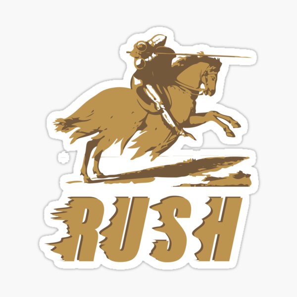 "RUSH" Sticker by NEVOGRAFIX | Redbubble