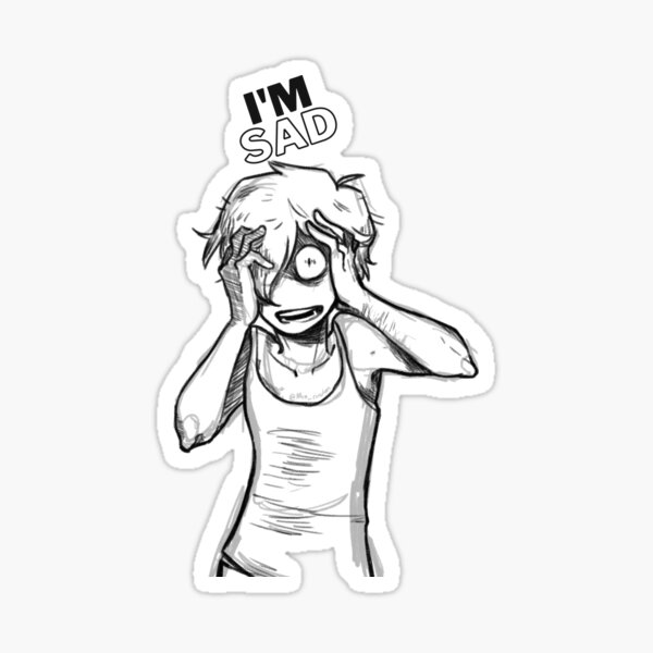 "SAD BOY" Sticker for Sale by taoufikshop1 | Redbubble