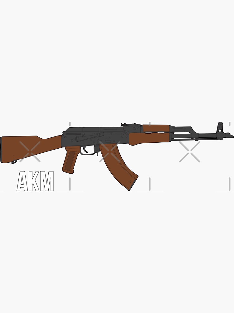 "Kalashnikov Assault rifle Modernized ( AKM ) color" Sticker for Sale ...
