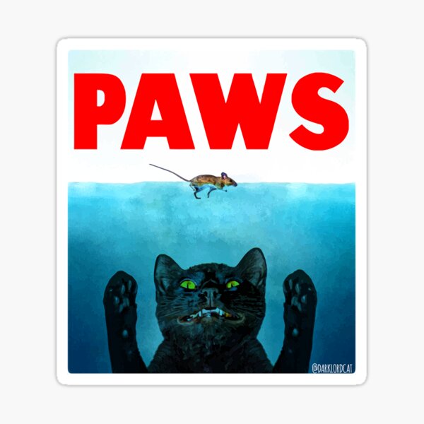 "PAWS" Sticker for Sale by darklordpug | Redbubble