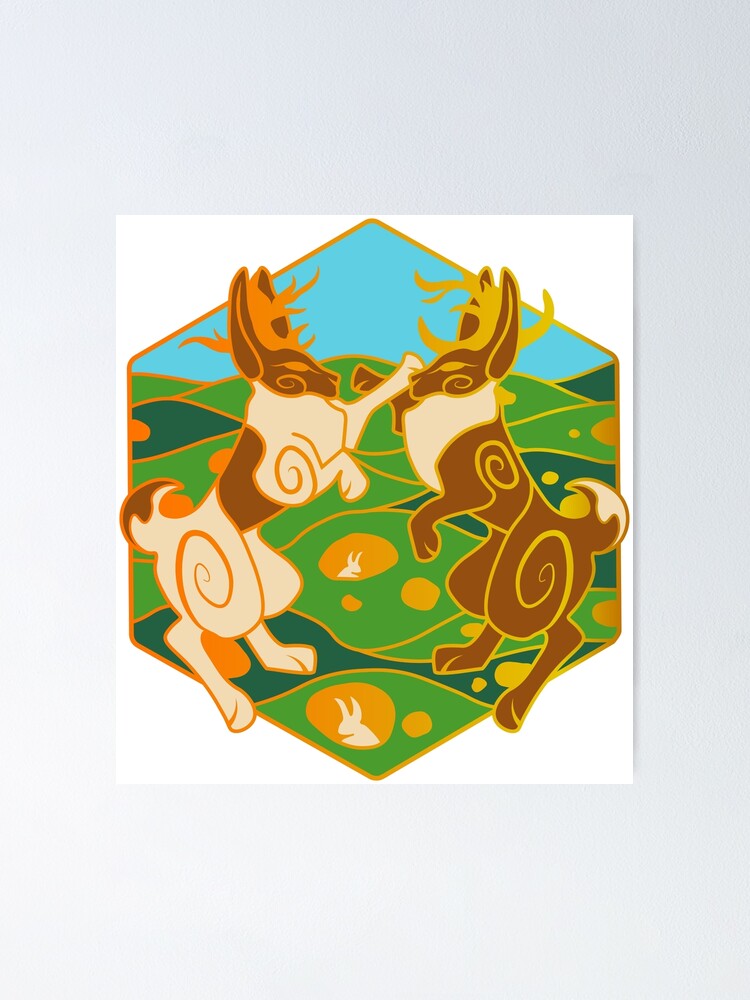 "Boxing Jackalopes | Celtic Cryptids | Enamel Pin Design Myths Folklore ...