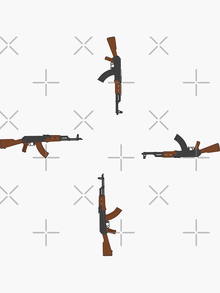 "AK-47 and AKM X2" Sticker for Sale by FAawRay | Redbubble
