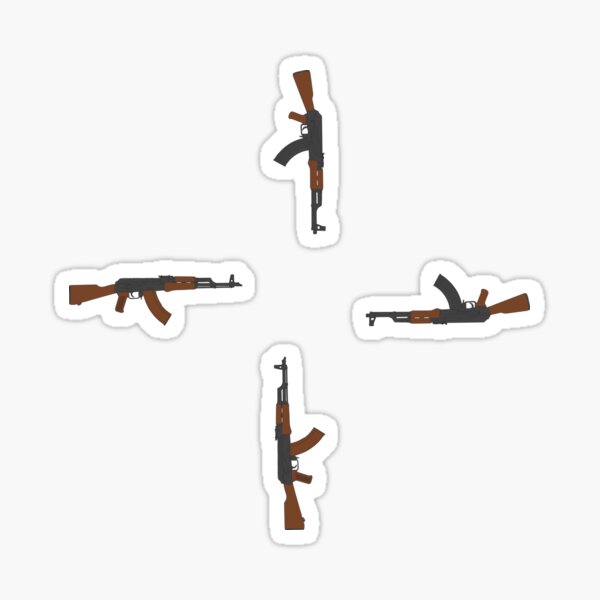 "AK-47 and AKM X2" Sticker for Sale by FAawRay | Redbubble