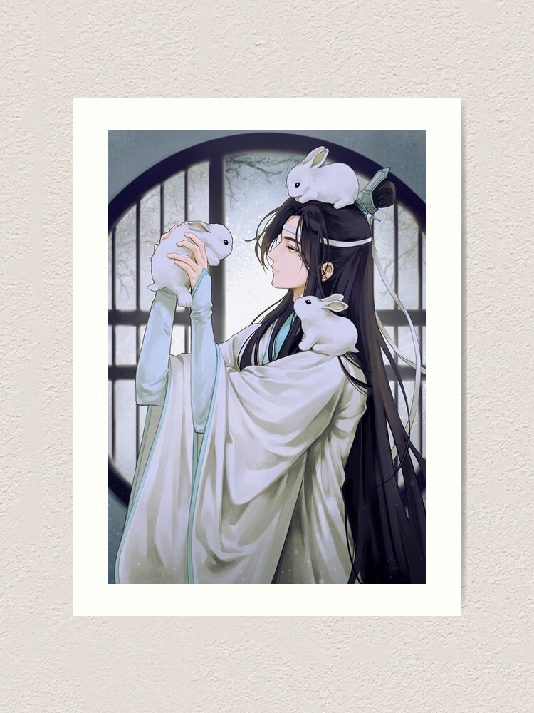 "Lan Wangji art manga rabbits MDZS" Art Print by TessyArt | Redbubble