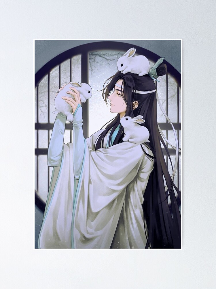 "Lan Wangji art manga rabbits MDZS" Poster by TessyArt | Redbubble
