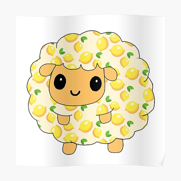 "fluffy little sheep (lemon edition)" Poster for Sale by ...