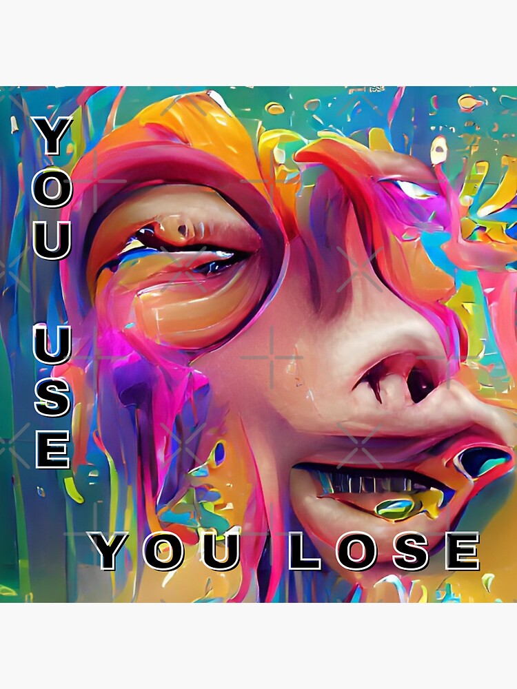 "You Use, You Lose - colorful, motivational" Sticker by TheFatWizard ...