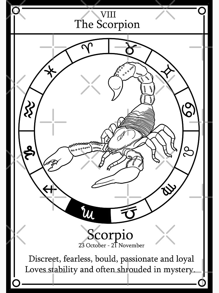 "Scorpio wheel star sign " Poster for Sale by Jadestonedesign | Redbubble