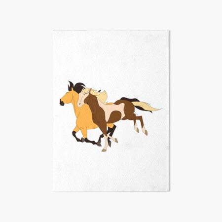 "Spirit and Rain Galloping " Art Board Print by Vivithames | Redbubble