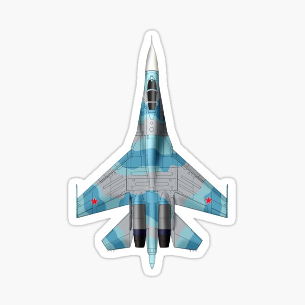 "Sukhoi Su-27" Sticker for Sale by rogue-design | Redbubble