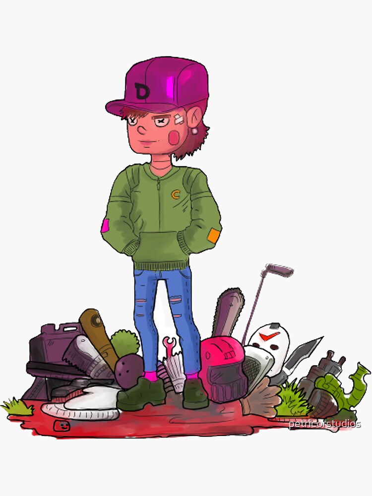 "TWDG Clementine Doodle Transparent Sticker" Sticker by petricorstudios ...