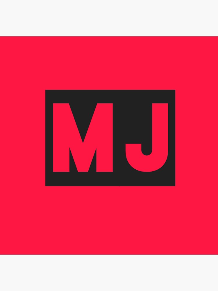 "MJ." Sticker by Shaiqua001 | Redbubble