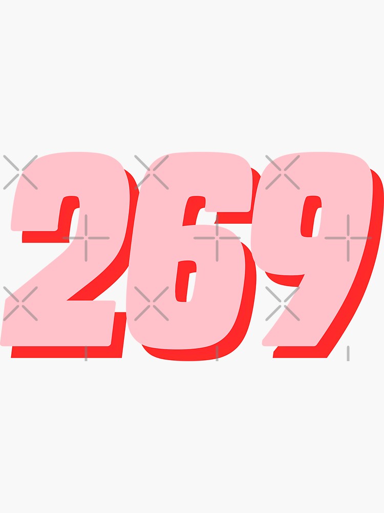 "269 area code zip code location pink" Sticker by WA-KA-NE | Redbubble