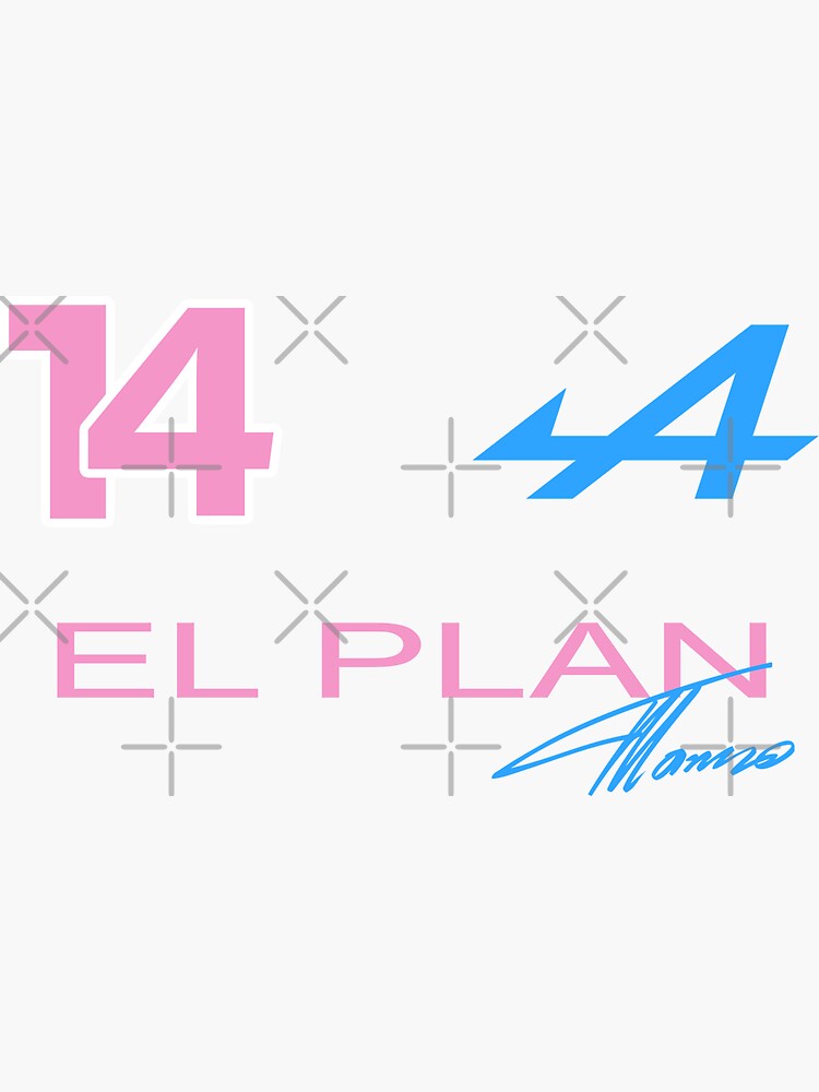 "Fernando Alonso El Plan Alpine 2022" Sticker by larsmeijer11 | Redbubble