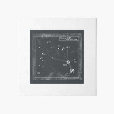 "Betty hills star map - zeta reticuli star system " Art Board Print for ...