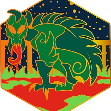 "Chupacabra | Celtic Cryptids | Enamel Pin Design Myths Folklore ...