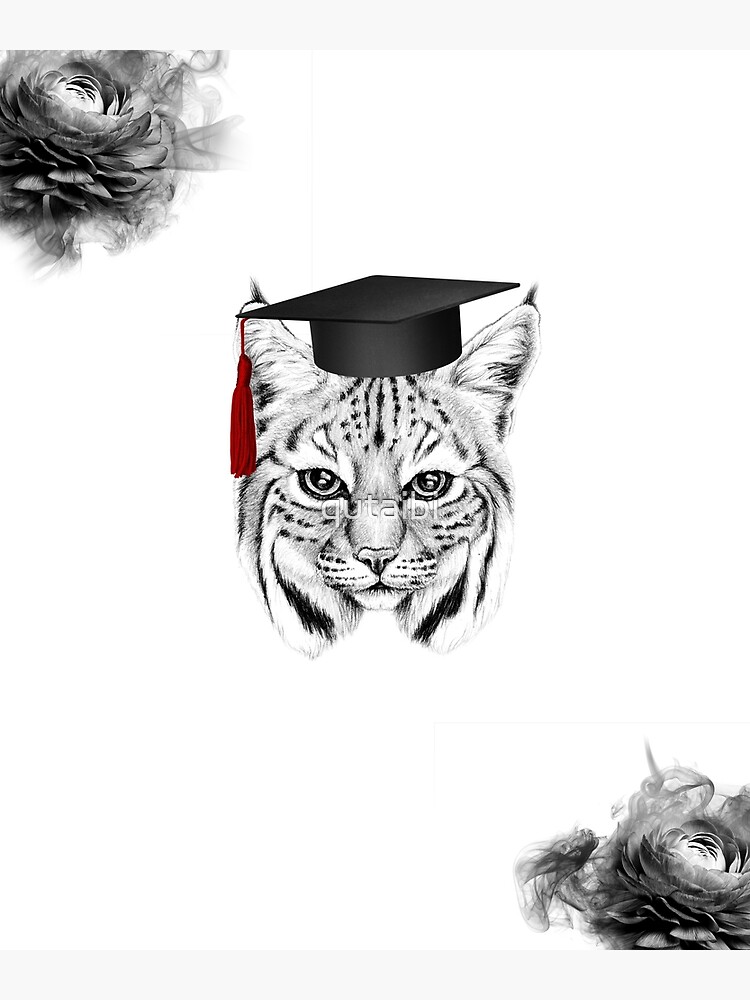 "black cat graduation" Poster for Sale by qutaibi | Redbubble