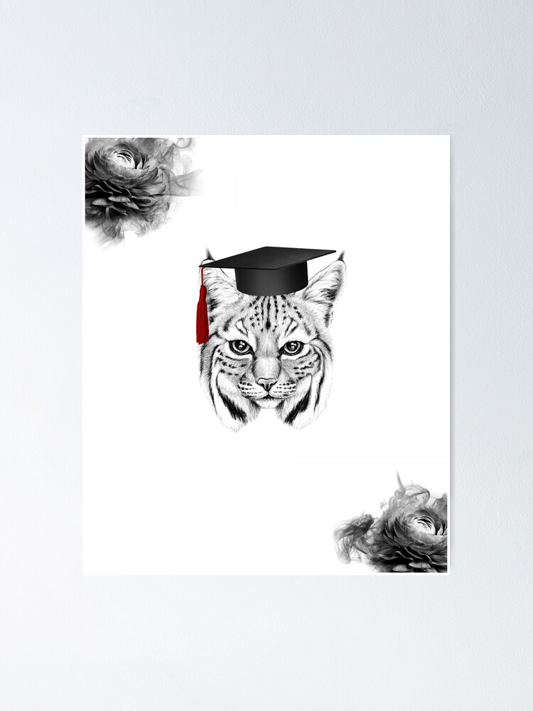 "black cat graduation" Poster for Sale by qutaibi | Redbubble