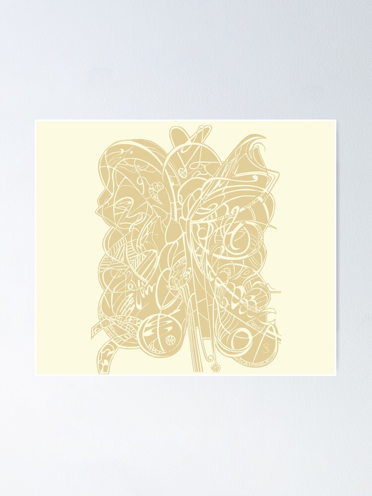 "Butterfly inverted off-white" Poster for Sale by pompelmouss | Redbubble