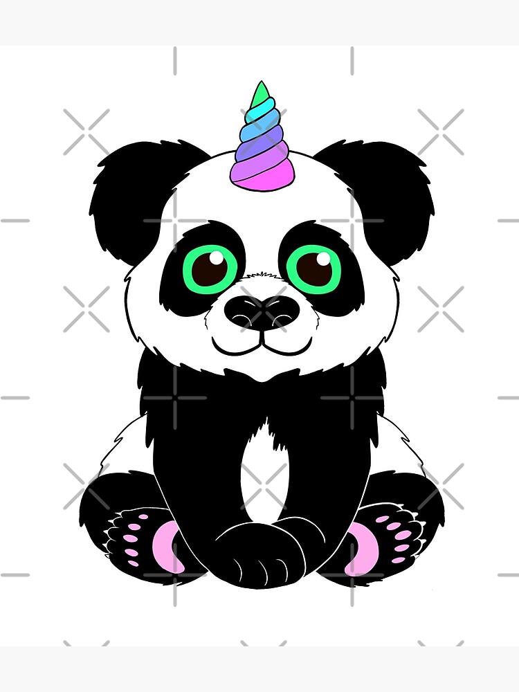 Póster «El dibujo de dibujos animados de Pandacorn más lindo» de ...