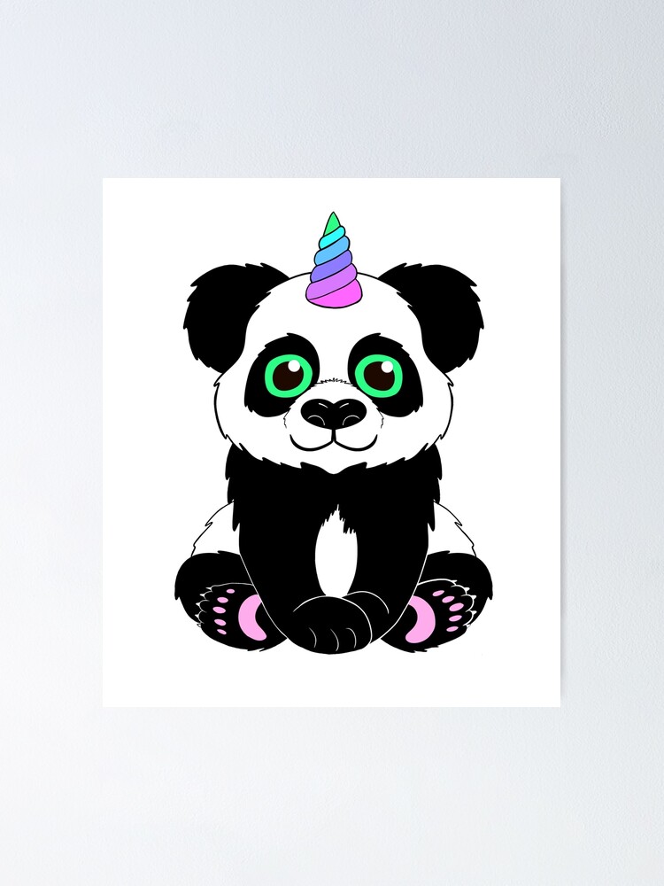 Póster «El dibujo de dibujos animados de Pandacorn más lindo» de ...