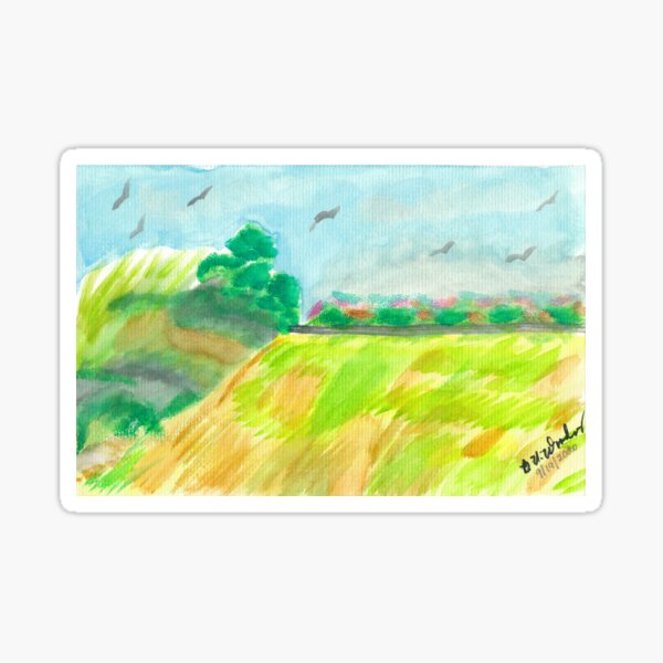 "spring field" Sticker by dettewindsor | Redbubble