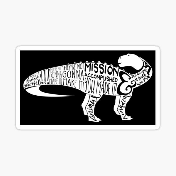 "Countdown to Extinction (FOSSIL WHITE)" Sticker by brerdoug | Redbubble