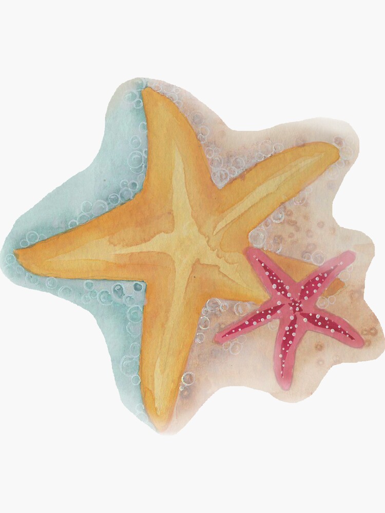 "Starfish Love" Sticker by HildegunStudio | Redbubble