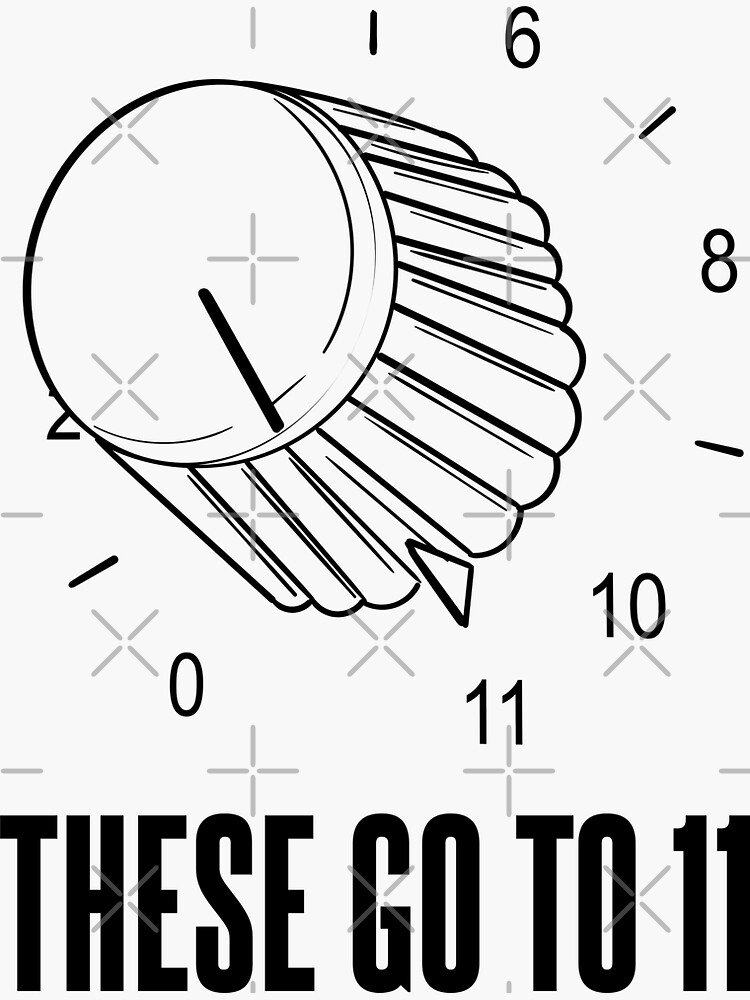 "These Go to 11" Sticker by McPod | Redbubble