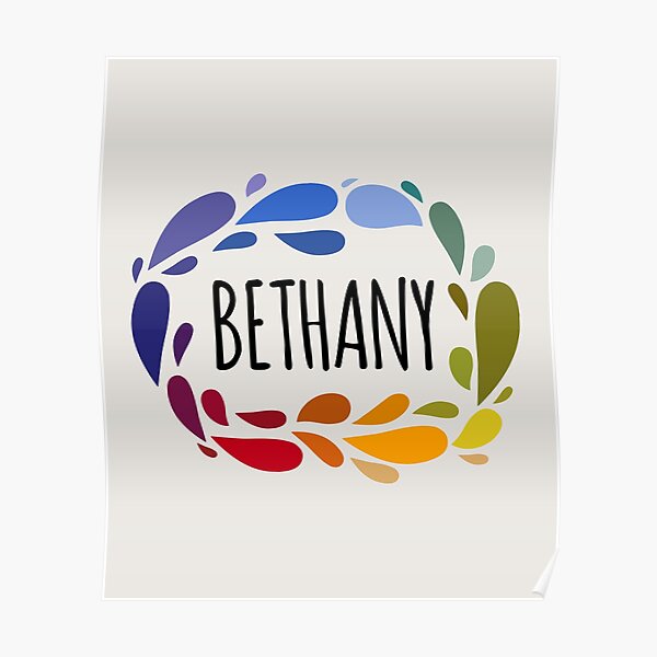 "Bethany Name Cute Colorful Gift Named Bethany" Poster for Sale by ...