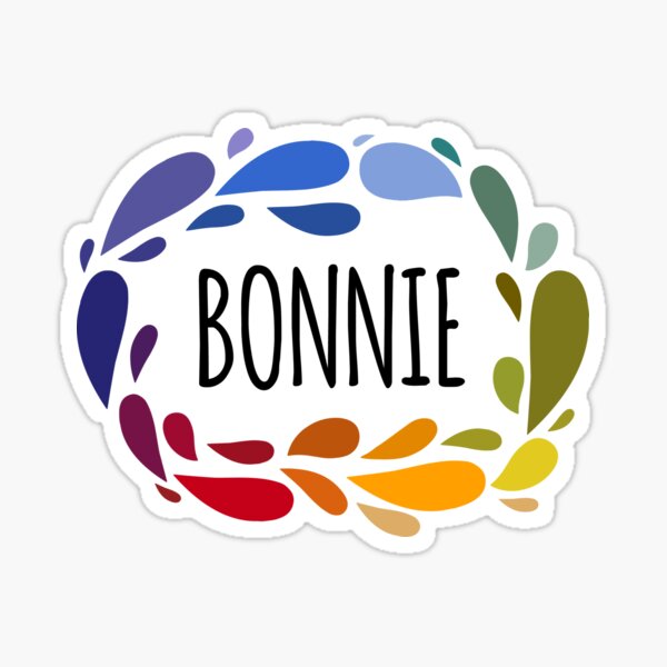"Bonnie Name Cute Colorful Gift Named Bonnie" Sticker by kindxinn ...