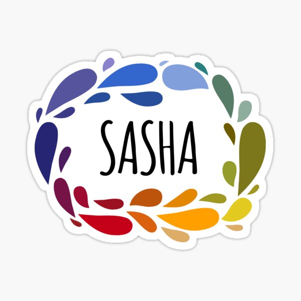 "Sasha Name Cute Colorful Gift Named Sasha" Sticker by kindxinn | Redbubble