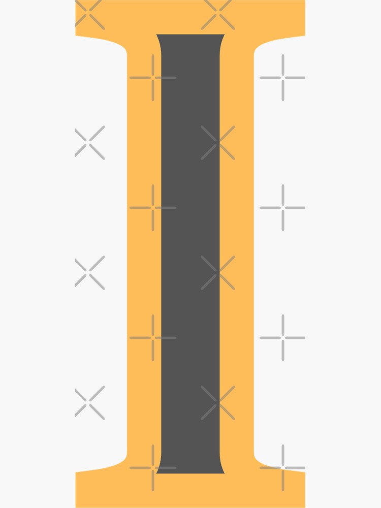 Pegatina « Letra I - Alfabeto Carácter ABC» de mode-style | Redbubble