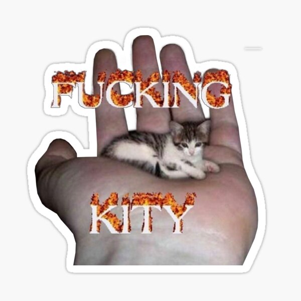 "Kity Kitty" Sticker by CylinderOfMeat | Redbubble