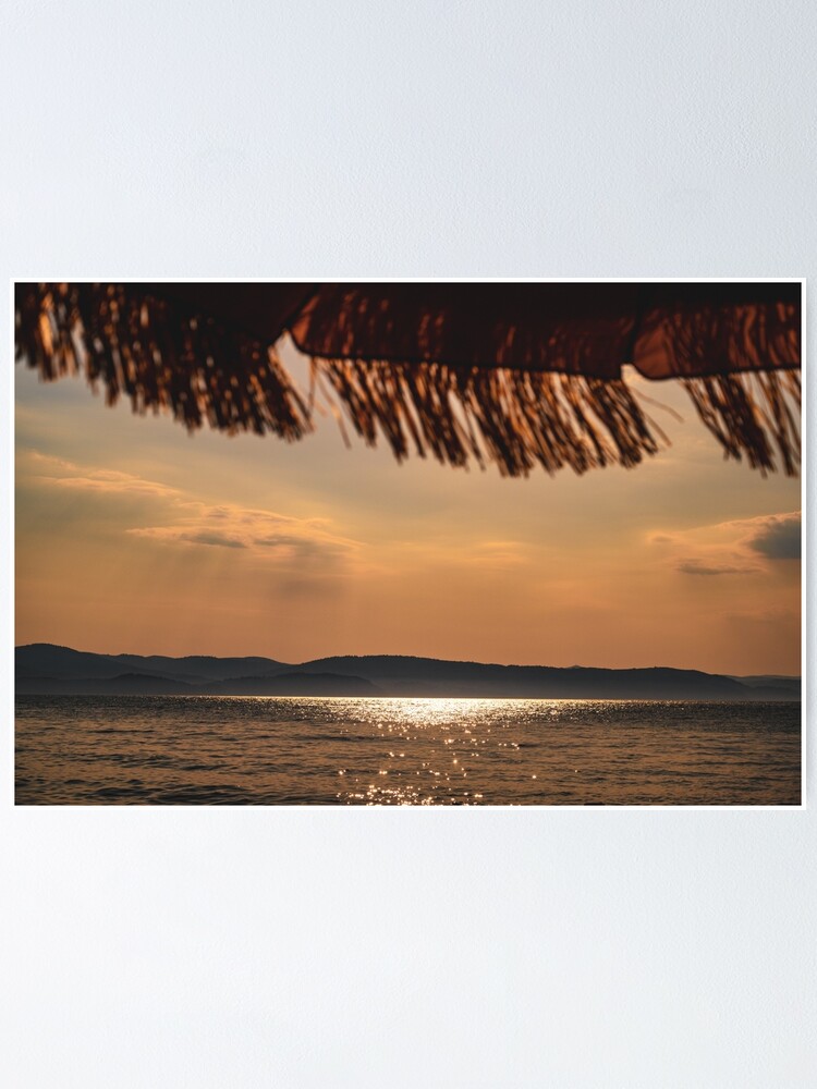 " Skiathos - Kechria Beach sunset" Poster by skiathoscrafts | Redbubble