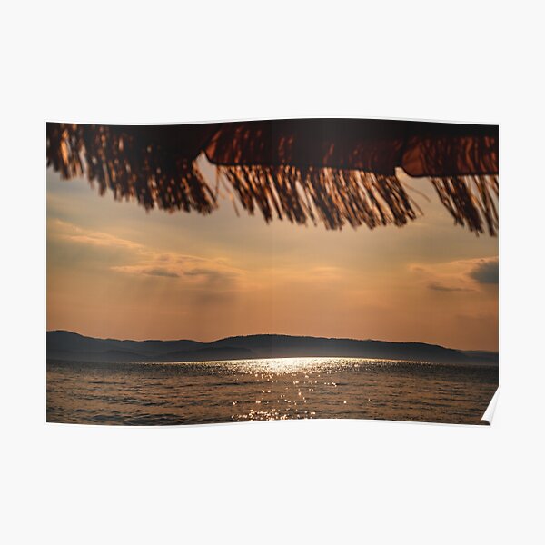 " Skiathos - Kechria Beach sunset" Poster by skiathoscrafts | Redbubble