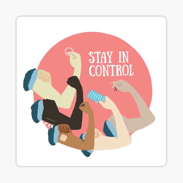 "stay in control" Sticker by mlongo2201 | Redbubble