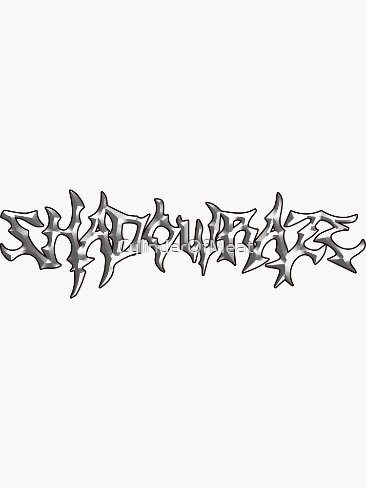 "Shadowraze Metal Logo" Sticker by CylinderOfMeat | Redbubble