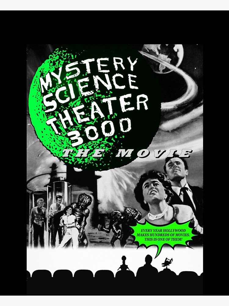 "MST3K The Movie Black and White Poster Graphic ." Sticker by ...