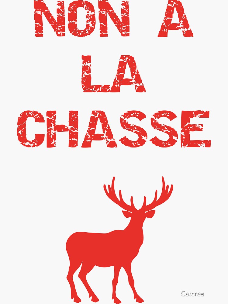 "Anti deer hunting" Sticker for Sale by Catcrea | Redbubble